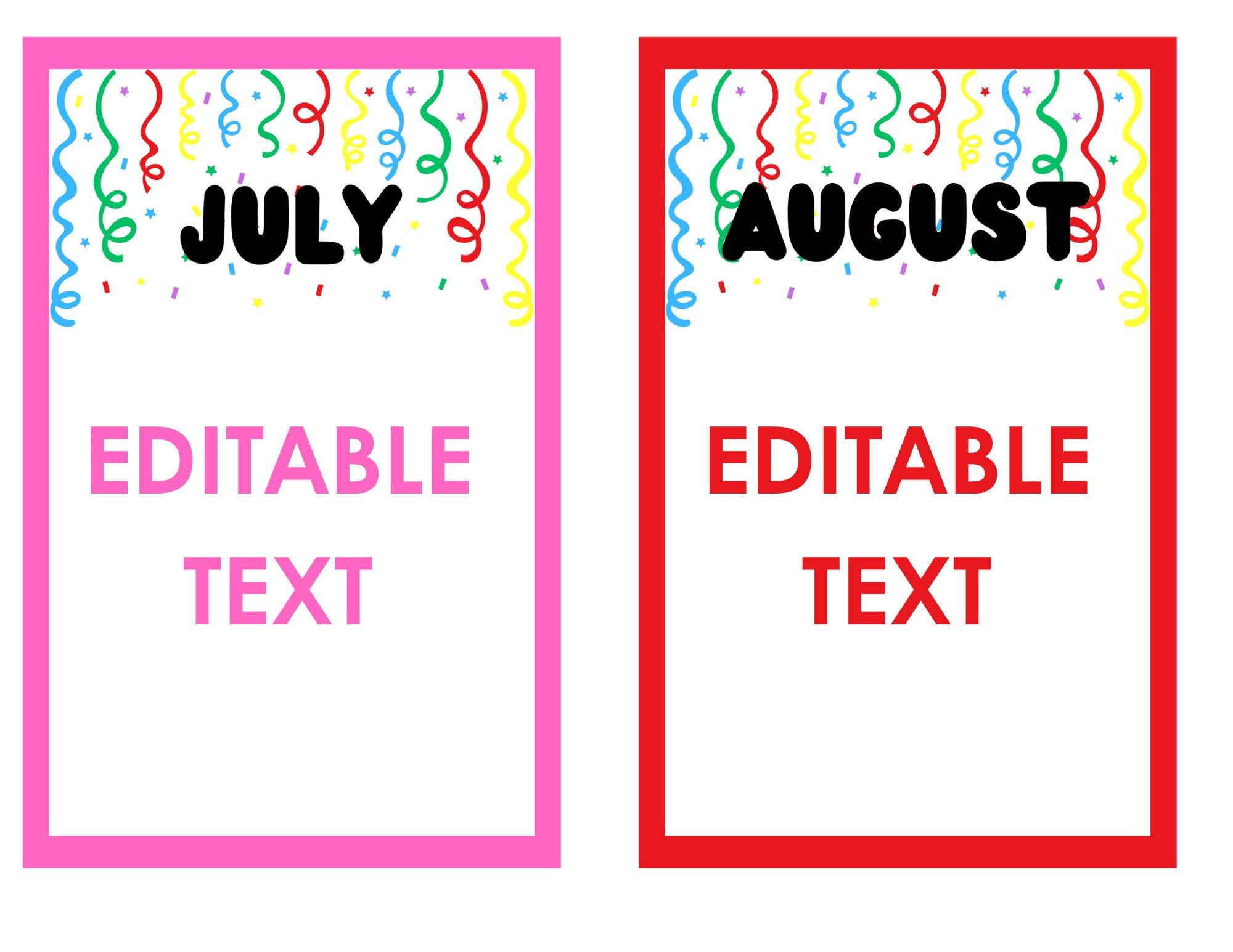 Editable Classroom Birthday Board Printable Colorful Student Birthday ...