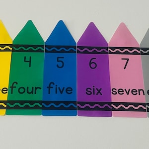 Number Flashcards Crayon Printable | 1-10 Number Recognition ...