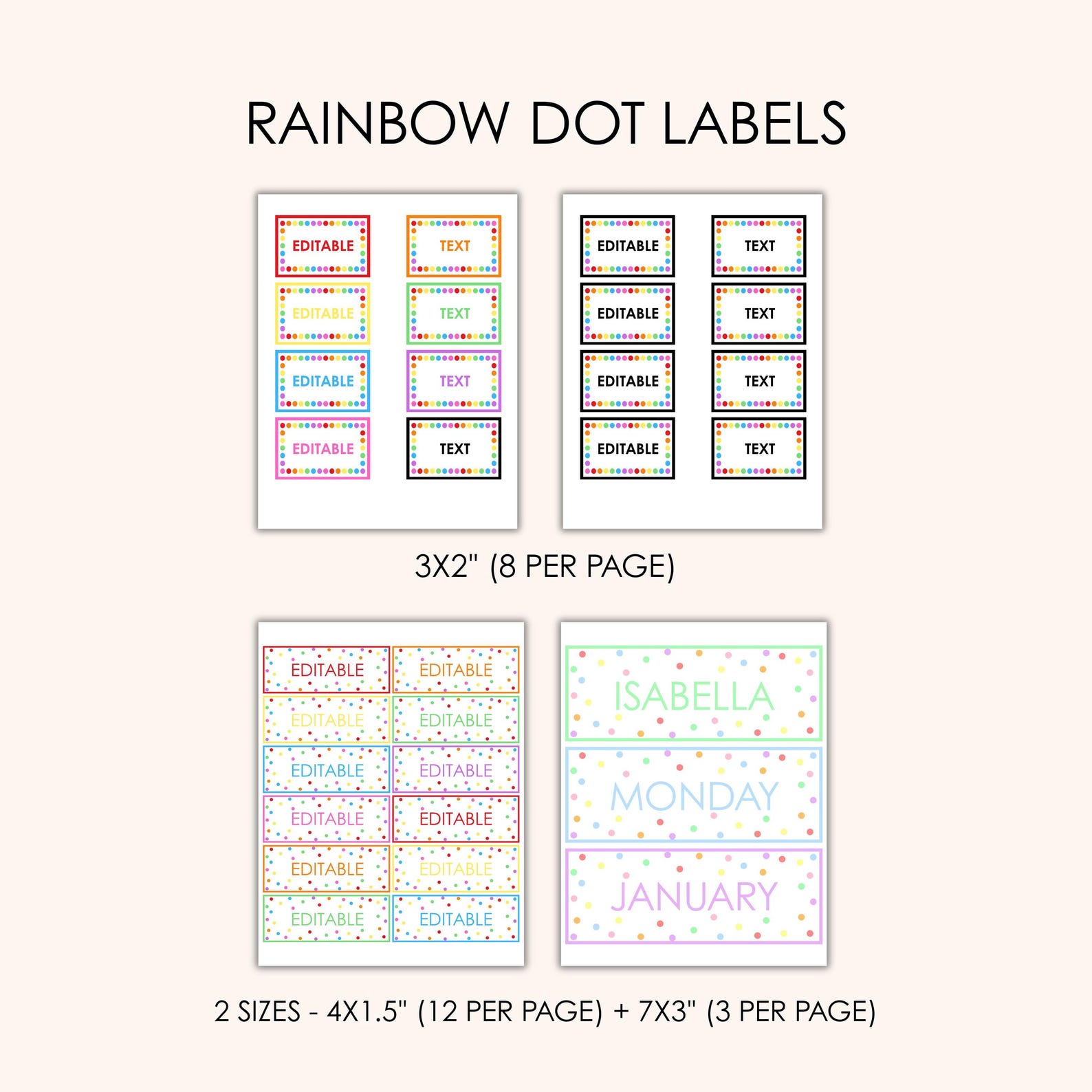 Mega Classroom Labels & Name Tags Bundle | Editable in Powerpoint ...