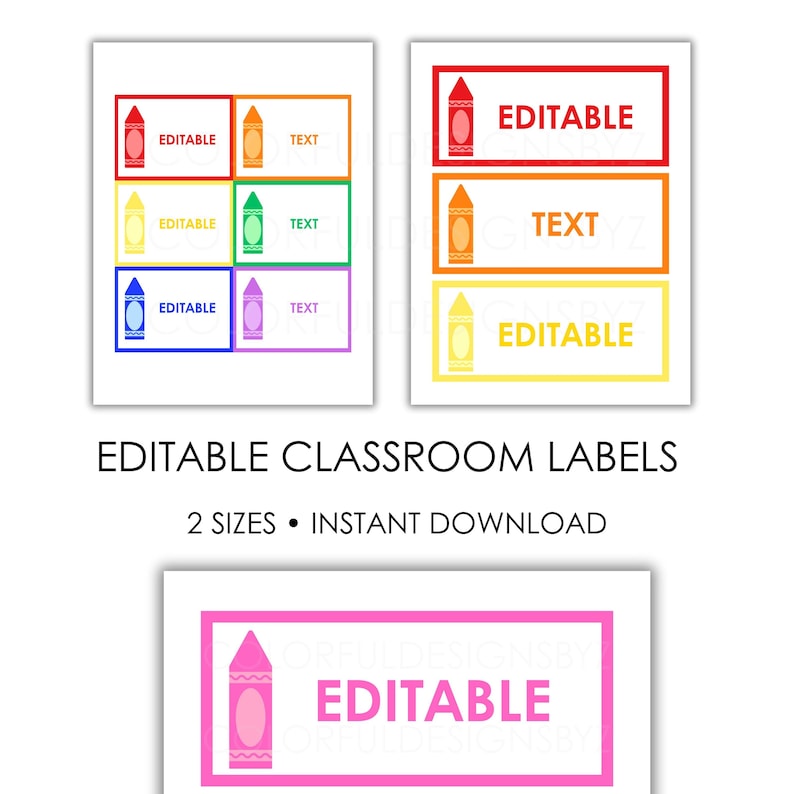 Editable Crayon Name Tags | Back to School Labels | Editable Classroom ...