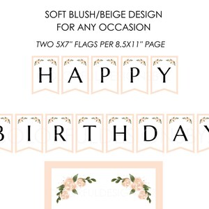 Floral Banner Printable Letters A–Z & Numbers 0–9 | Rose Alphabet Flags ...