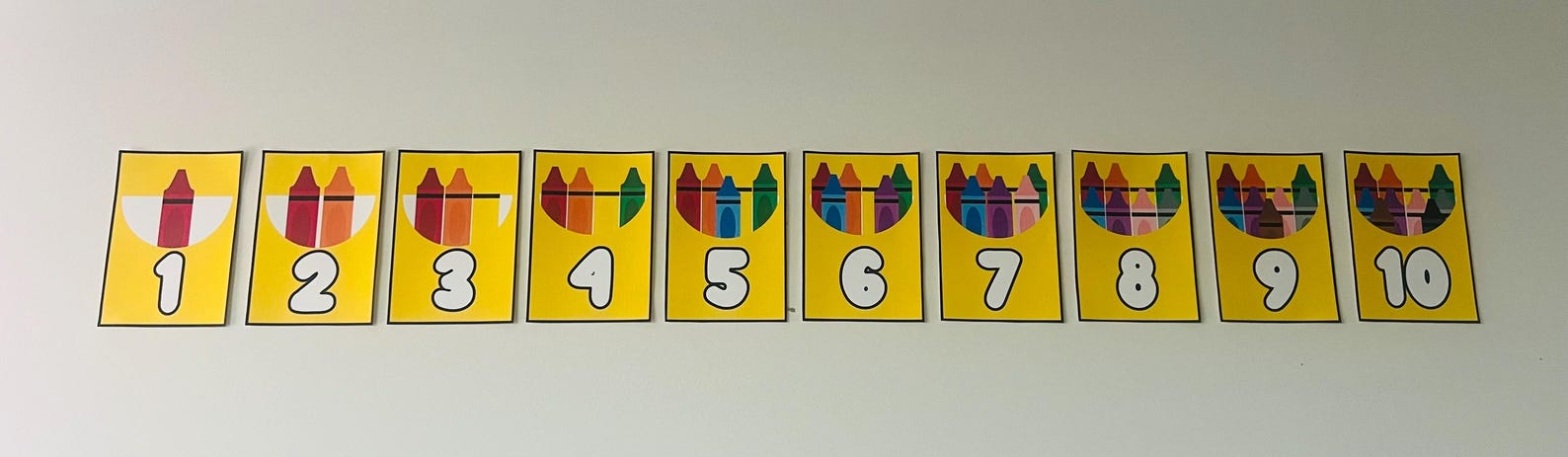 Crayon Numbers 1-10 Printable | Preschool Display | Early Learning ...