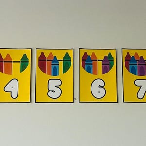 Crayon Numbers 1-10 Printable | Preschool Display | Early Learning ...