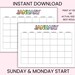 Pastel Calendar Printable PDF | Rainbow Monthly Calendar | Sunday ...