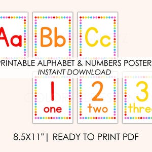 Rainbow Alphabet Cards Classroom Decor | A to Z | Homeschool Poster ...
