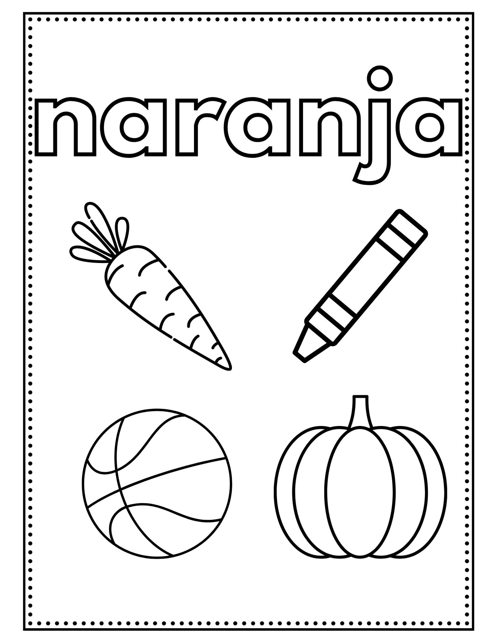 Printable SPANISH Colors Coloring Pages Color Words in SPANISH Fun ...