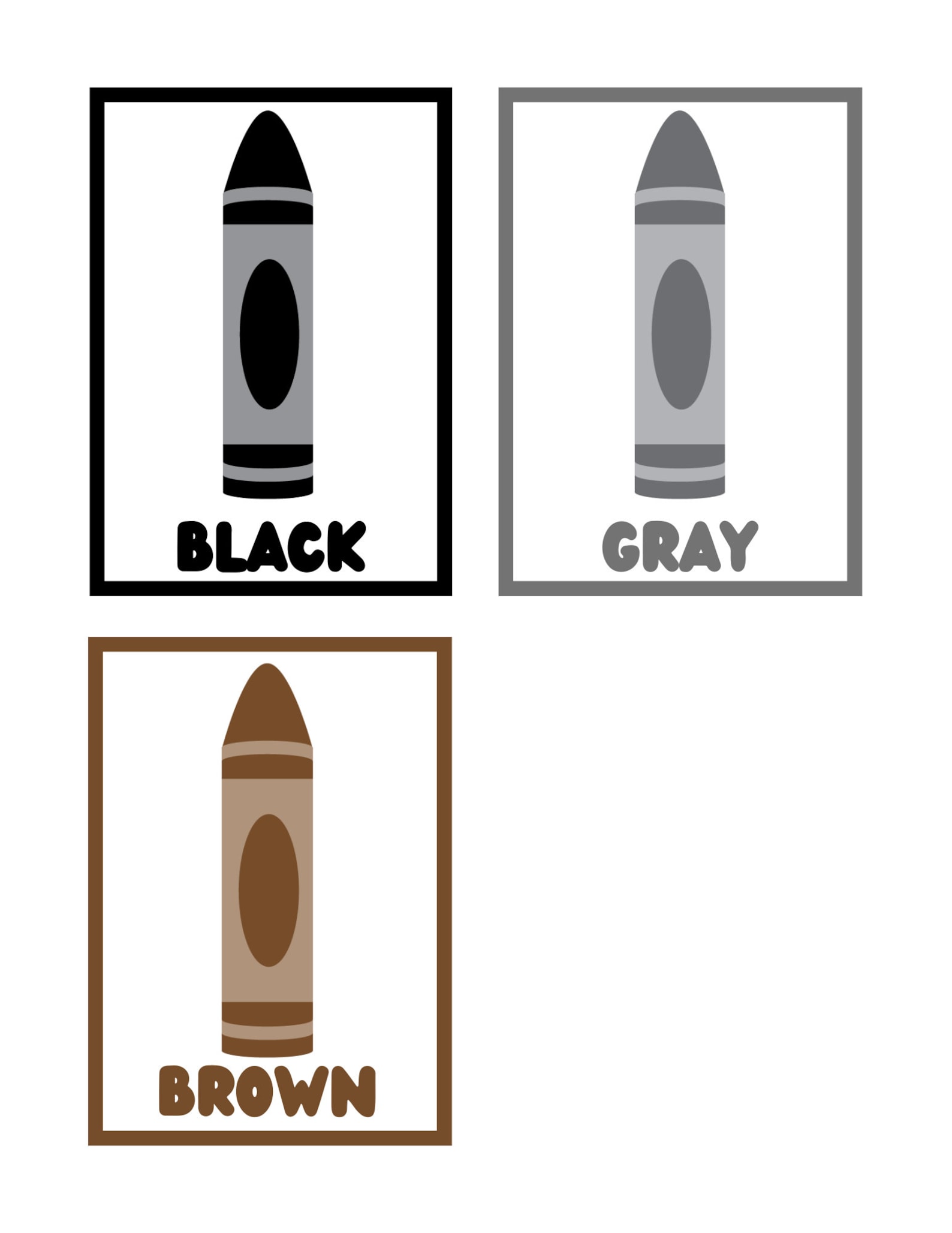 Printable Colors Flashcards for Toddlers and Preschoolers Early ...