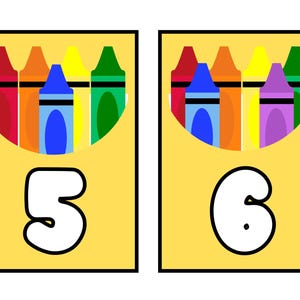 Crayon Numbers 1-10 Printable | Preschool Display | Early Learning ...