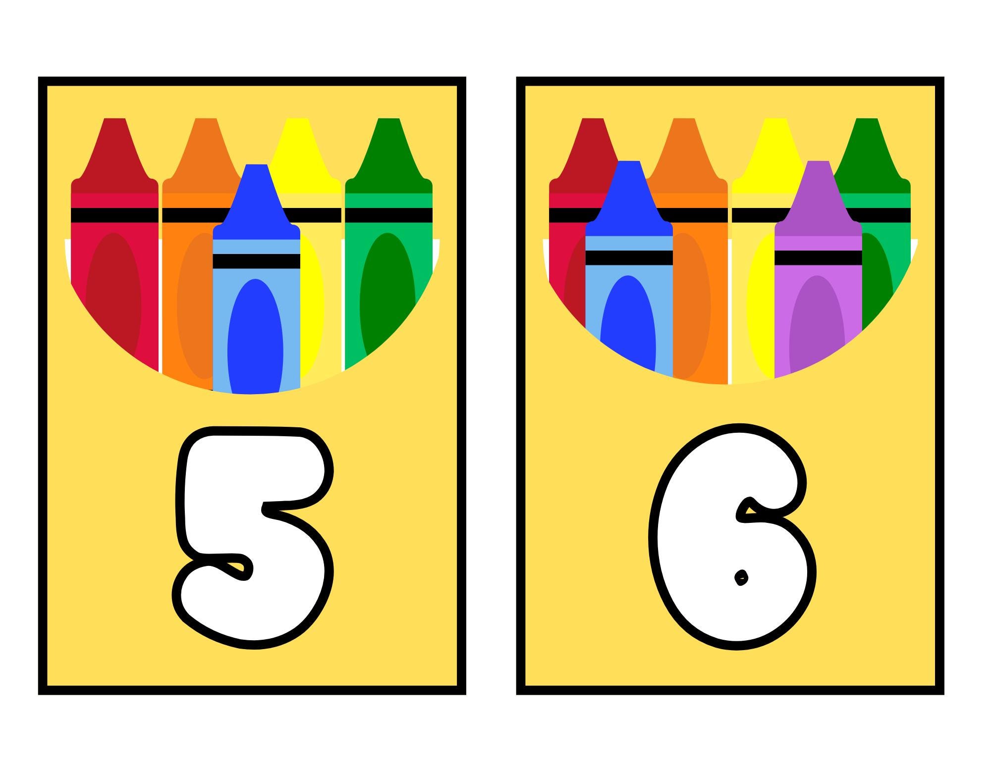 Crayon Numbers 1-10 Printable | Preschool Display | Early Learning ...
