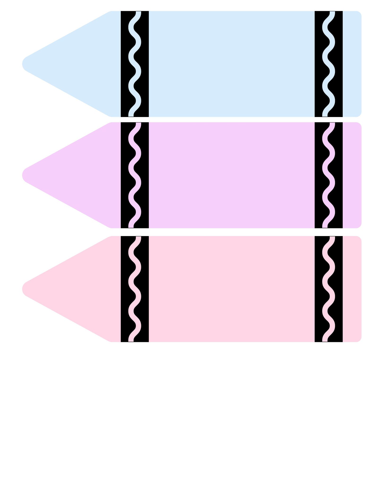 Crayon Name Tags - Printable Labels - 7 Colors- Classroom Bulletin ...