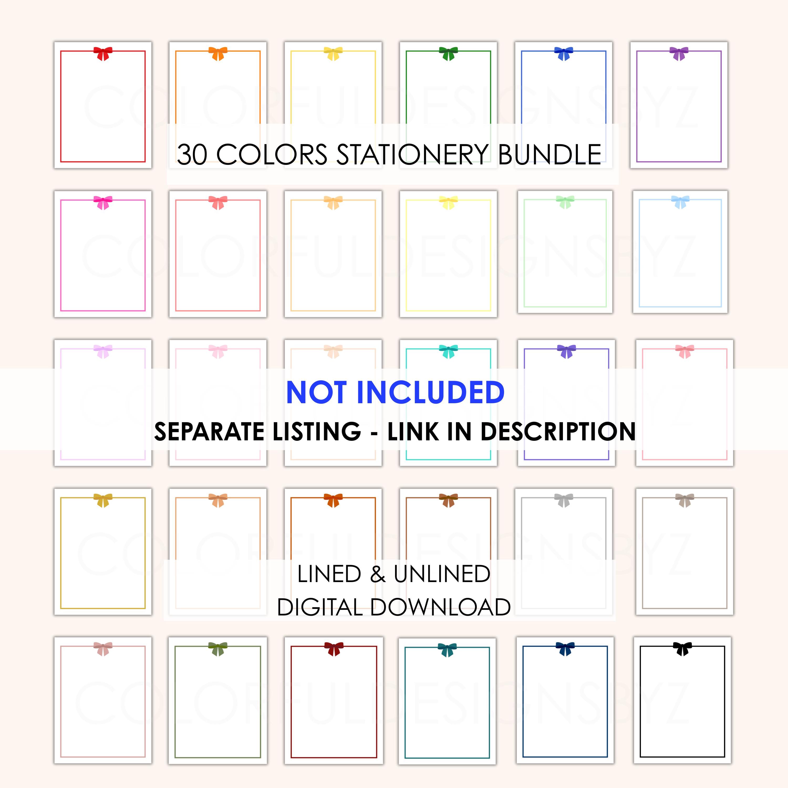 Pastel Rainbow Dot Writing Paper Printable | Cute Lined & Blank ...