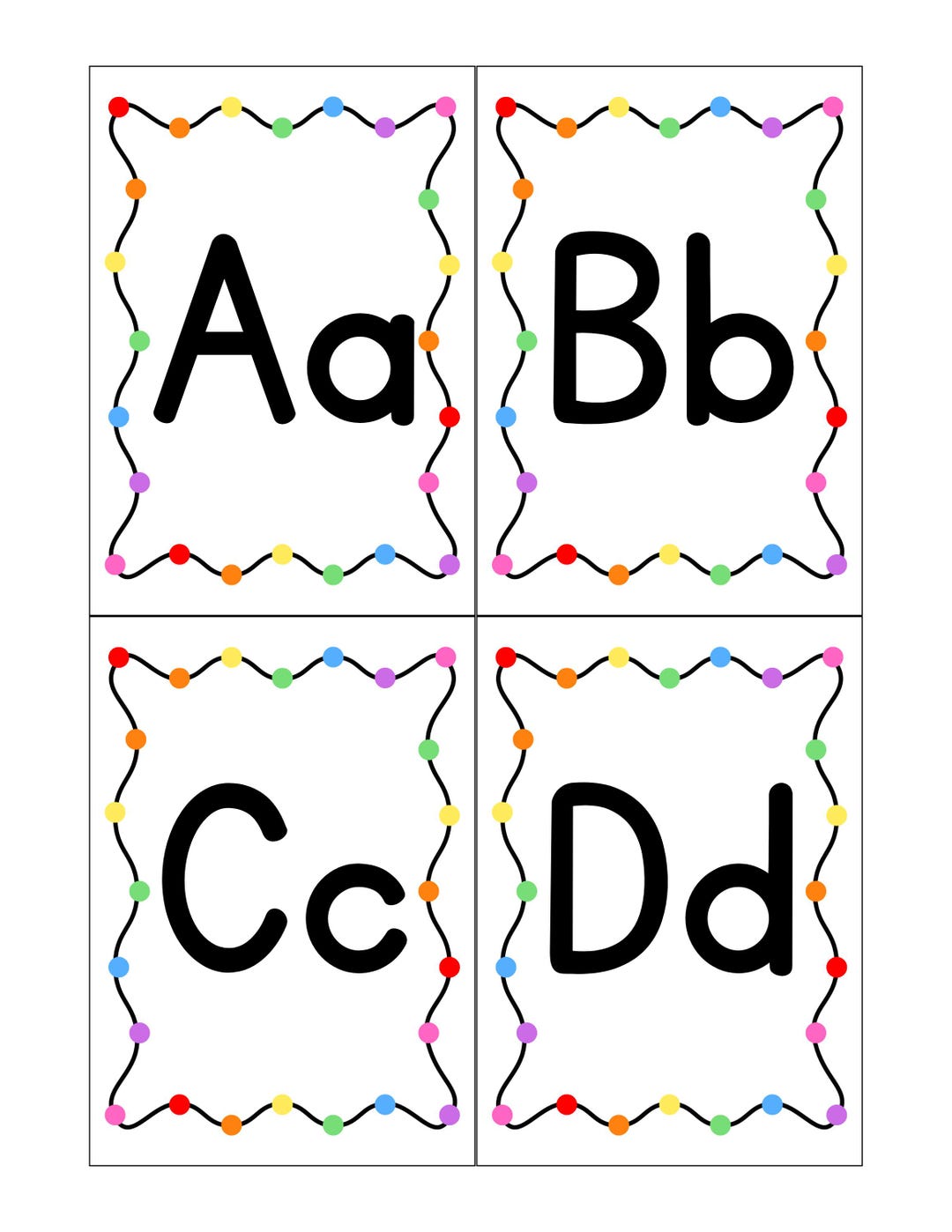 Alphabet Flashcards Printable | A-Z Letter Cards | Classroom Decor ...