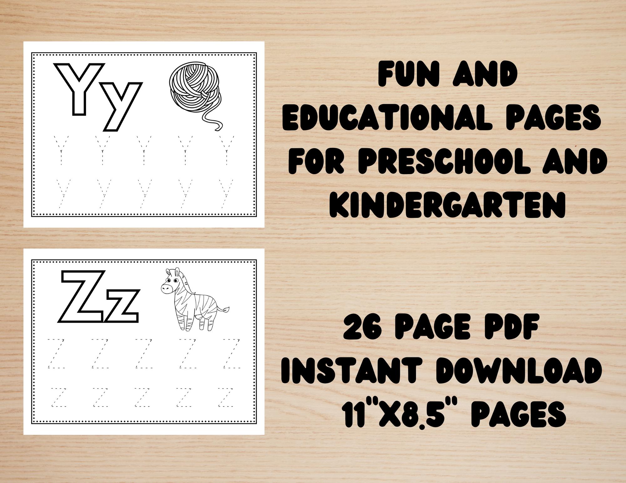Printable ABC Letter Tracing Pages A to Z Tracing Pages Lowercase and ...