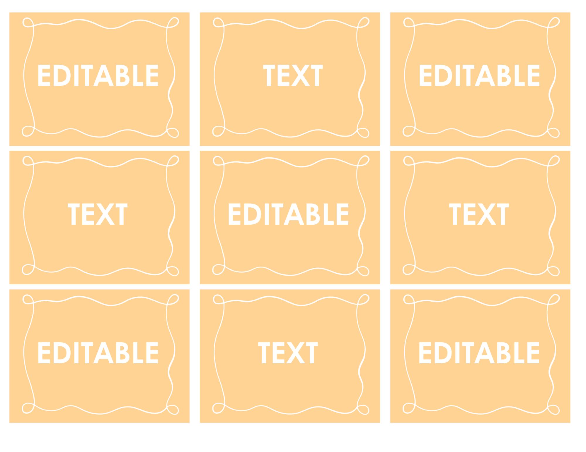 Editable Printable Pastel Tags & Labels 6 Colors, Customizable Text ...