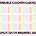 Calendar Printable PDF – Sunday & Monday Start – Blank + White Date ...