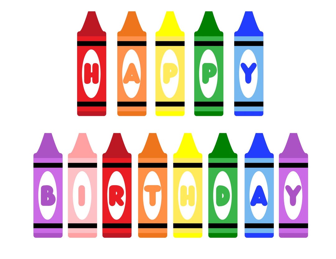 Printable Crayon Themed Birthday Board Classroom Decor Cute and ...