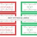 Editable Christmas Light Name Tags, Gift Tags, Labels | Holiday ...