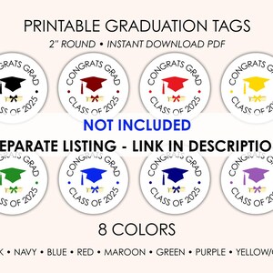 Personalized Graduation Gift Tags – Printable PDF – Bordered Design – 8 ...