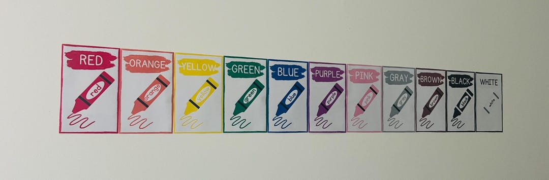 Printable Crayon Themed Learning Colors Cards | Colors Flashcards ...