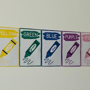 Printable Crayon Themed Learning Colors Cards | Colors Flashcards ...