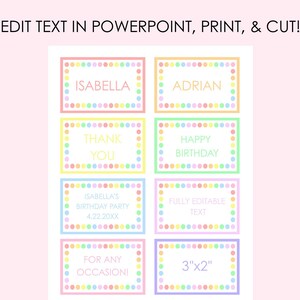 Editable Pastel Dot Name Tags – 8 per Page – 3x2 Inch – Editable ...