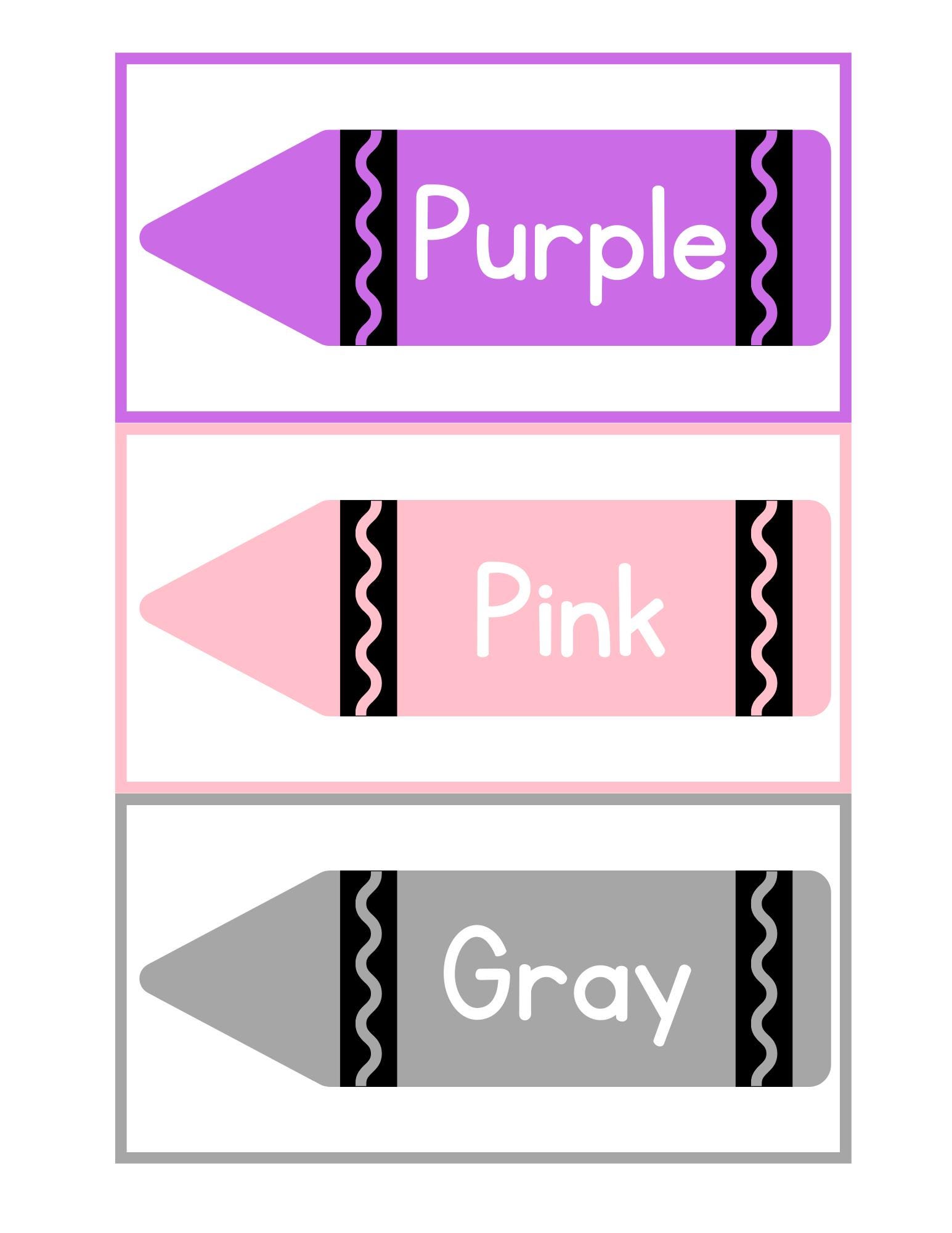 Crayon-themed Color Cards Printable PDF for Classroom or Homeschool ...