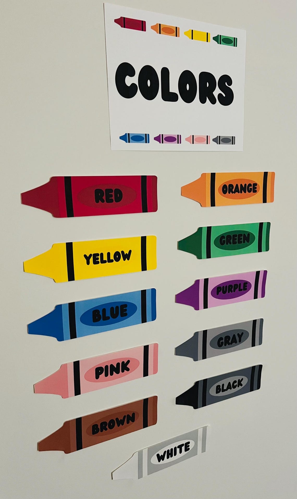 Crayon Cards Printable | 11 Colors | Learning Colors Cards | Colorful ...