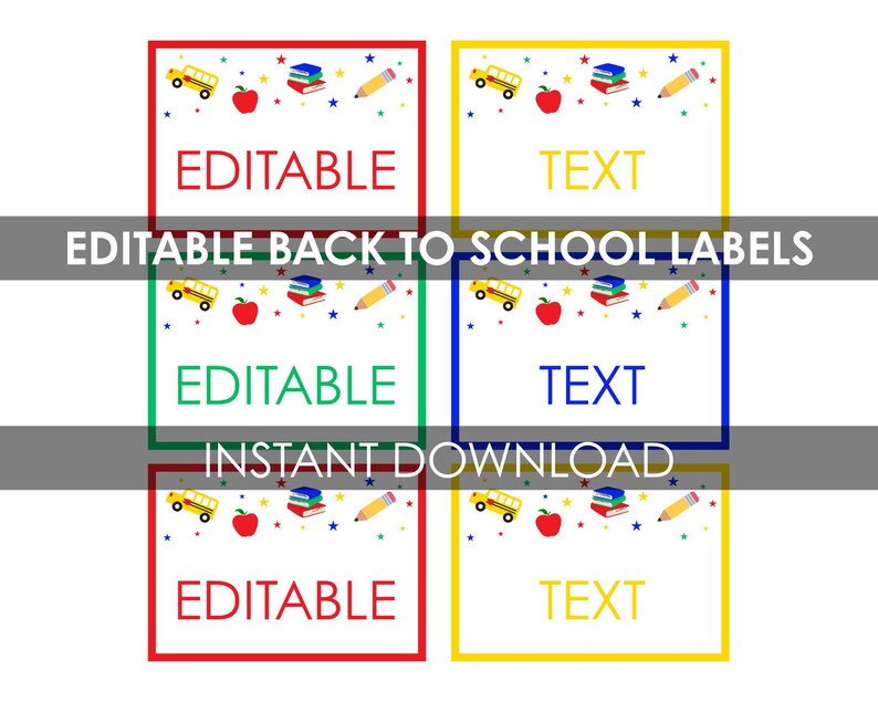 Editable Back to School Name Tags – Powerpoint + PDF – 3.5x2.5” Labels ...