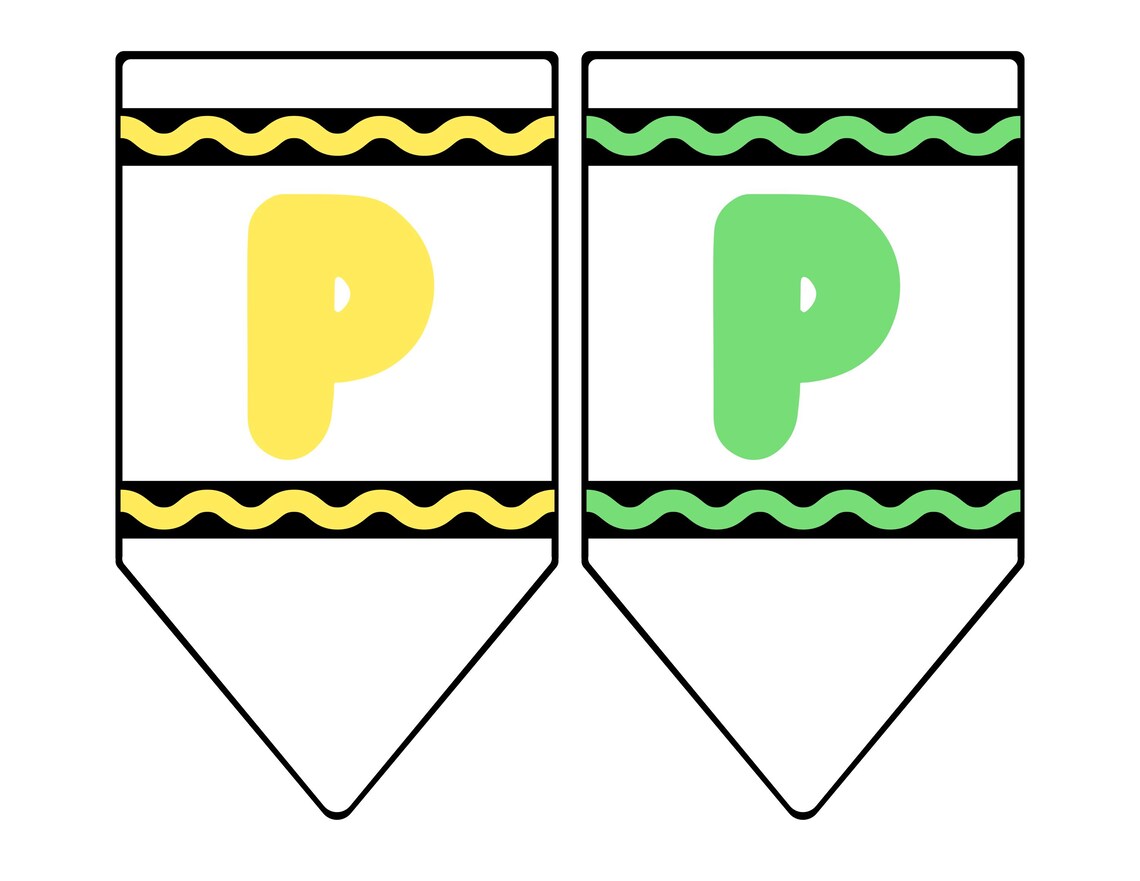Crayon Happy Birthday Banner | Printable DIY Birthday Party Decor | PDF ...