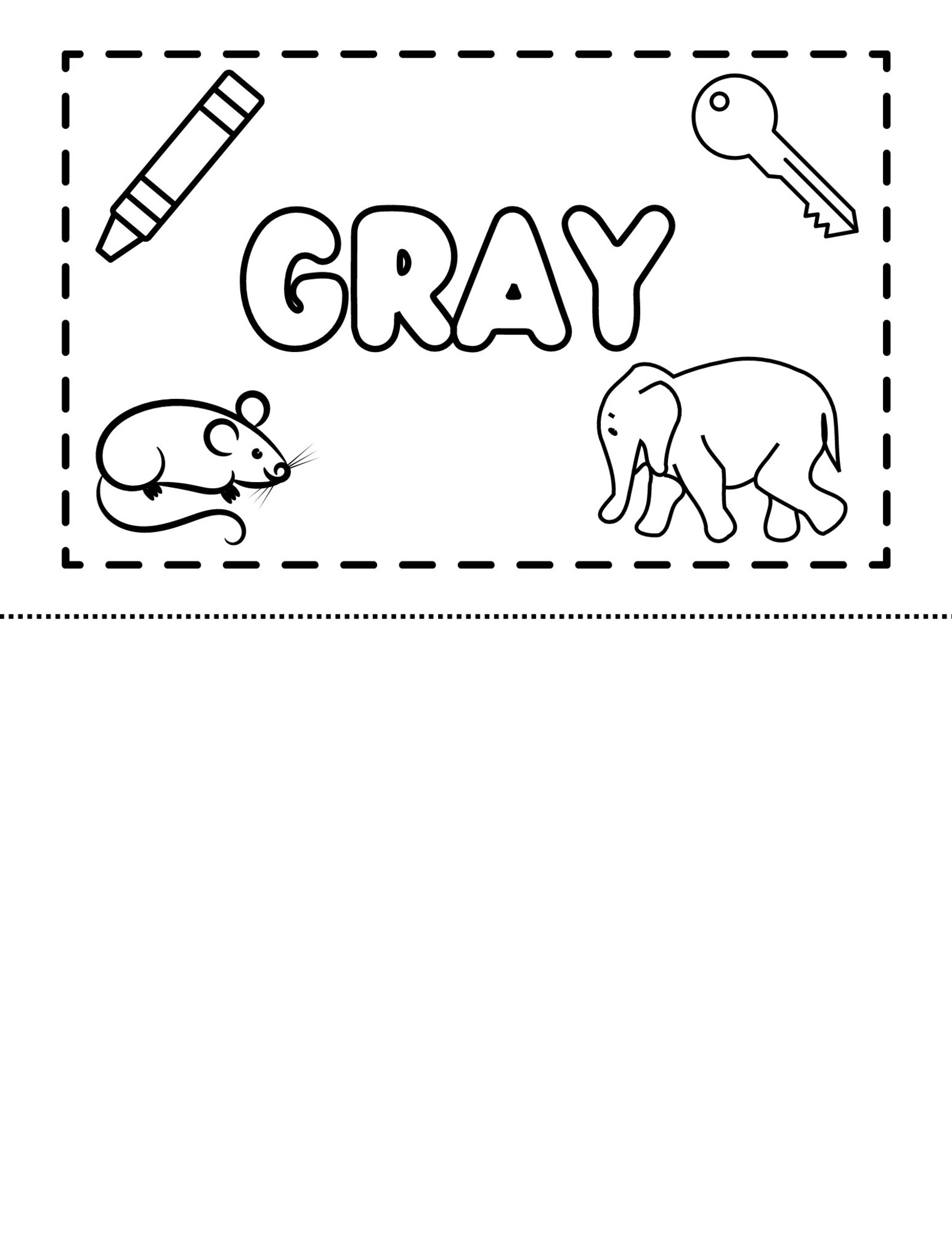 Printable Colors Coloring Half Pages for Toddlers and Kids Learning ...
