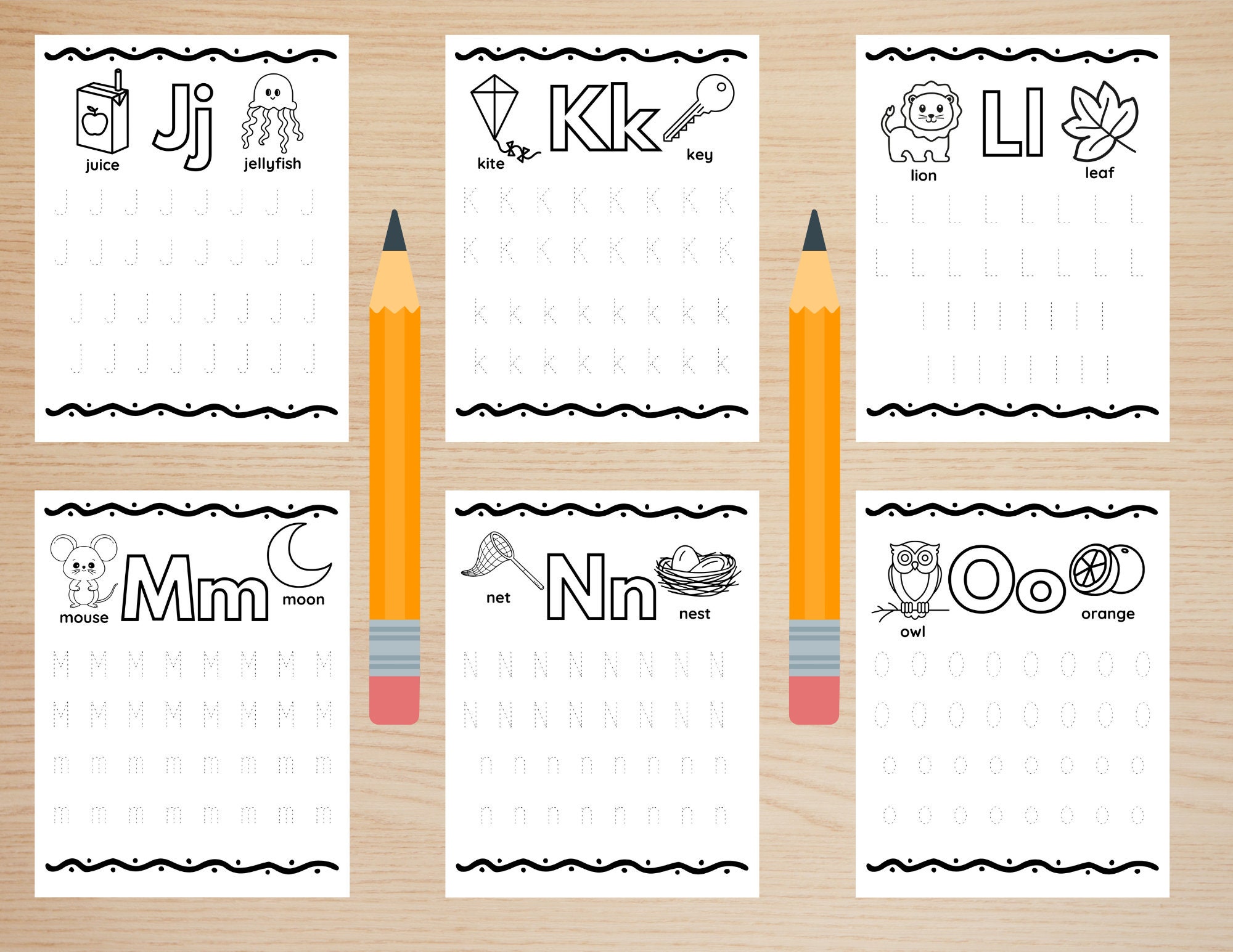 Printable Alphabet Tracing Pages A to Z Lowercase and Uppercase Letters ...