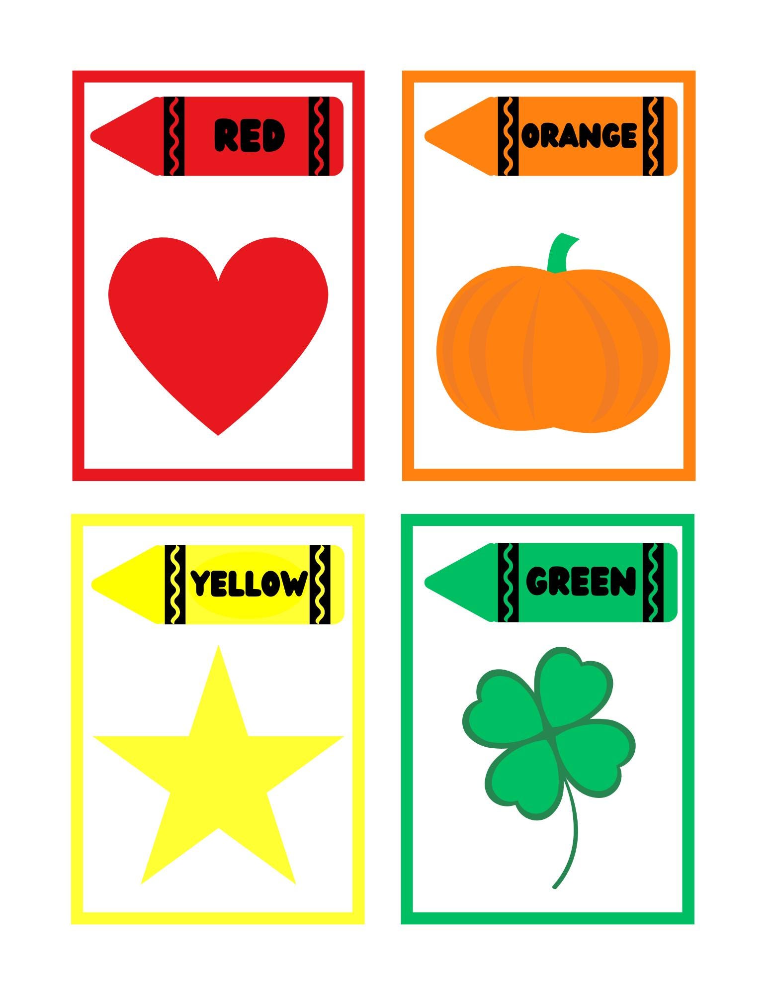 Printable Colors Flashcards for Early Learning Classroom & Homeschool ...