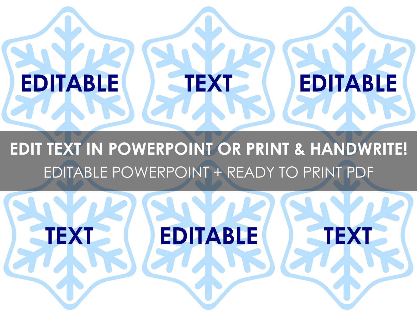 Printable Snowflake Tags | Editable Winter Labels | Classroom Name Tags ...