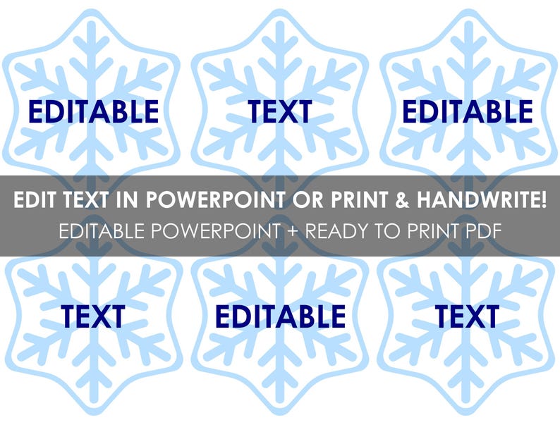 Printable Snowflake Tags | Editable Winter Labels | Classroom Name Tags ...