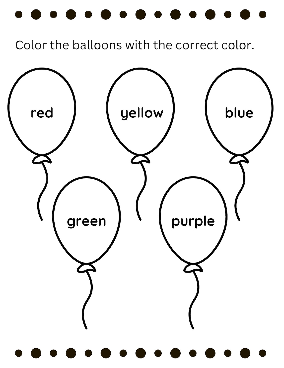 Printable Color Words Coloring Pages Read and Identify Colors Activity ...