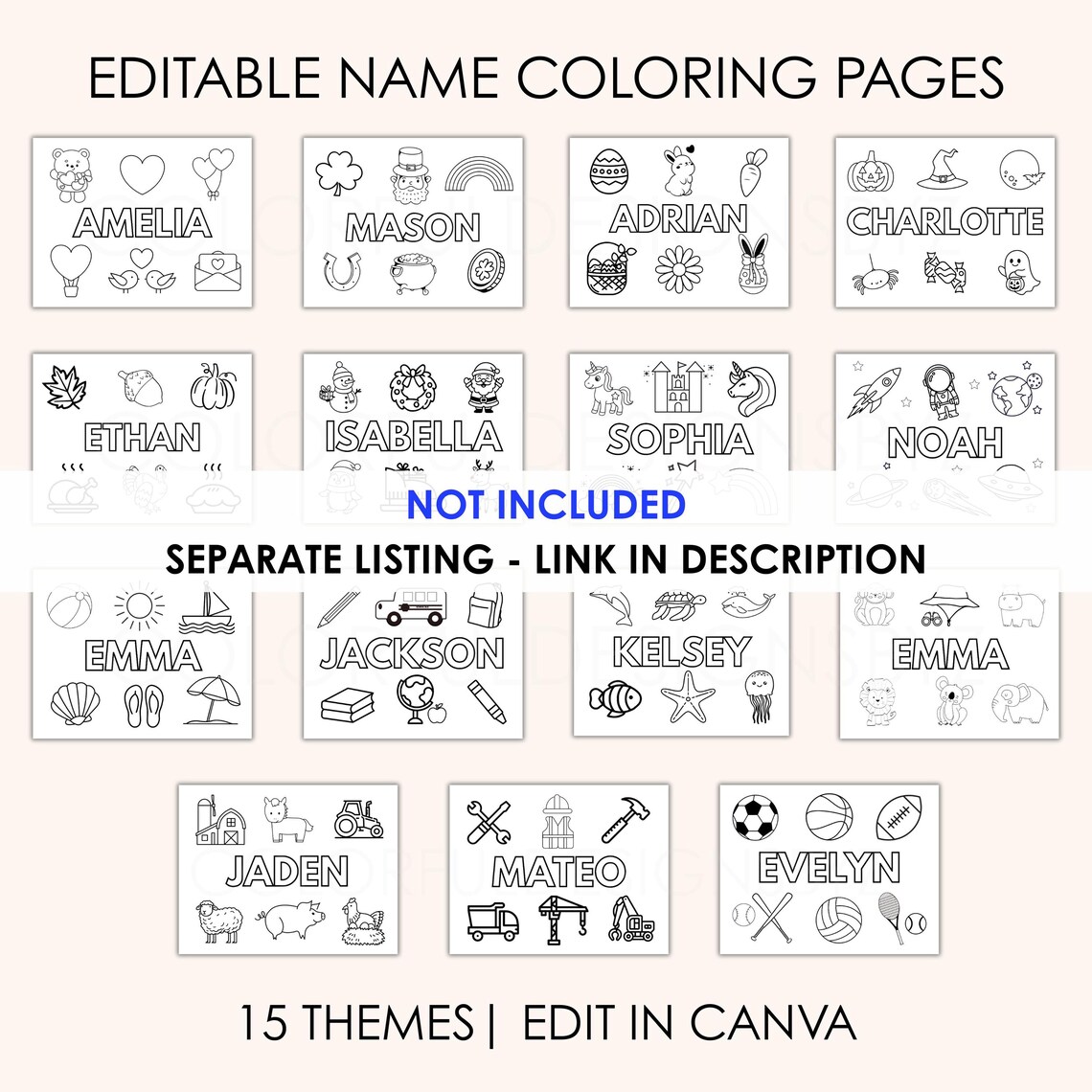 Color Word Mini Book Coloring Pages – 10 Printable “my Color Book ...