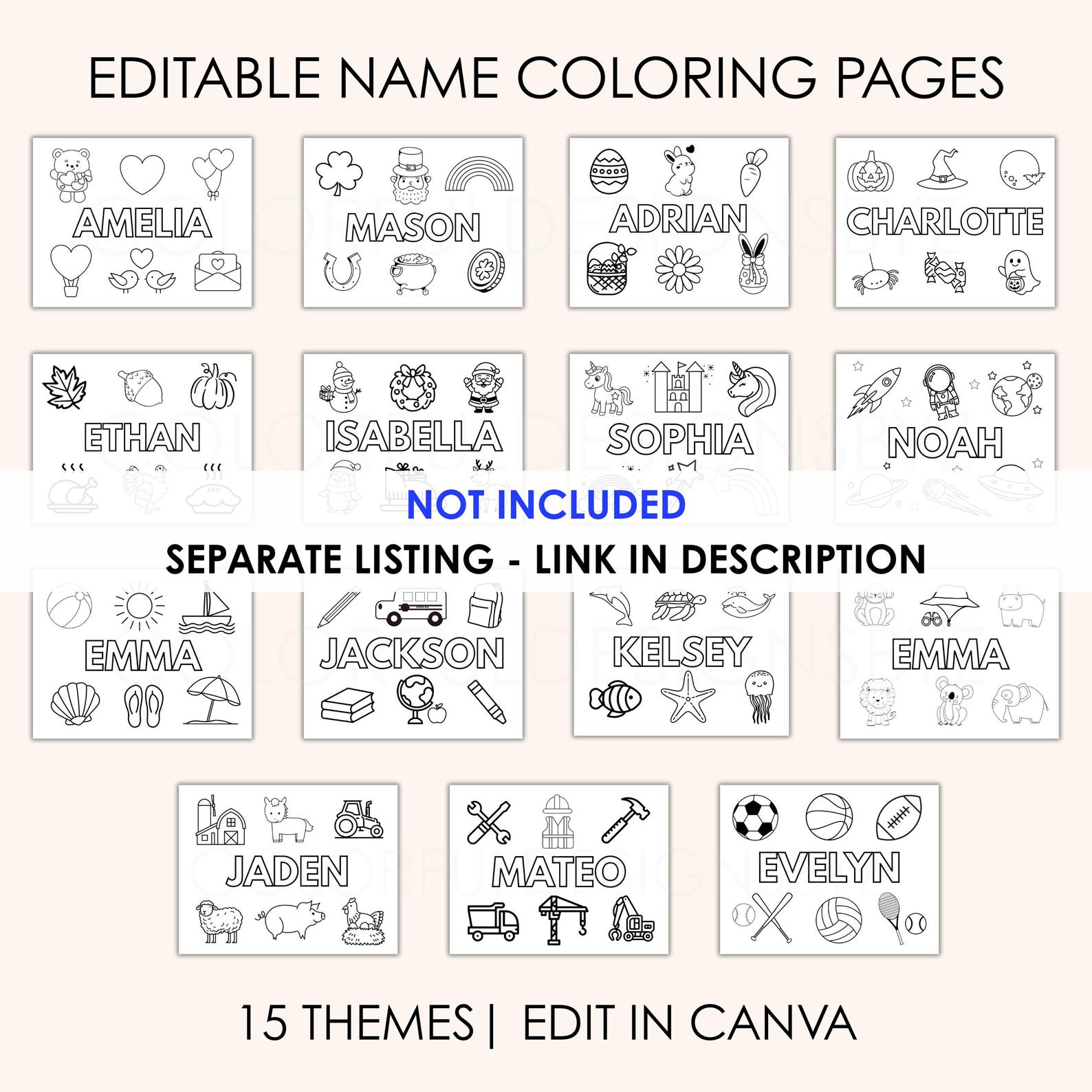 Color Word Mini Book Coloring Pages – 10 Printable “my Color Book ...