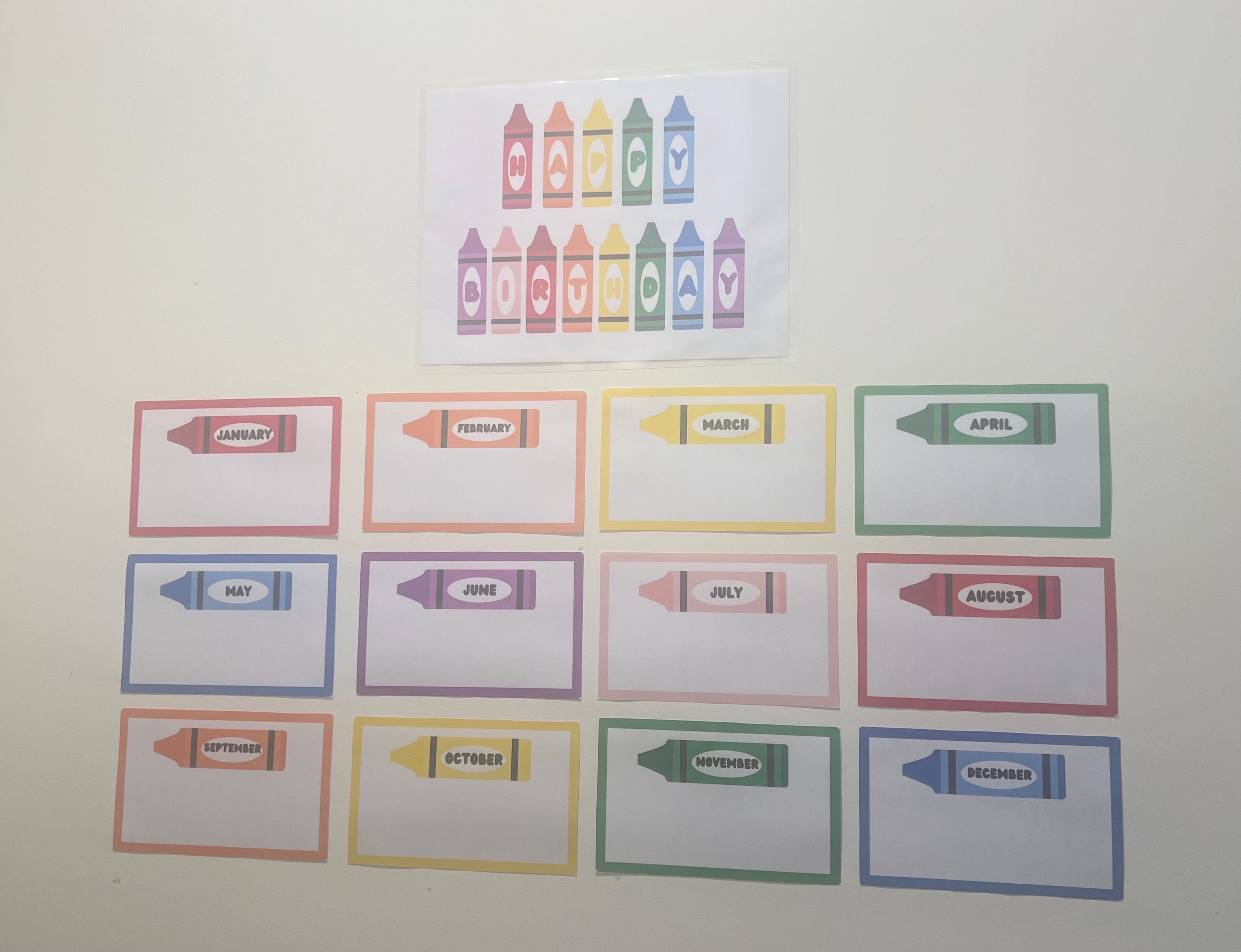 Printable Crayon Themed Birthday Board Classroom Decor Cute and ...