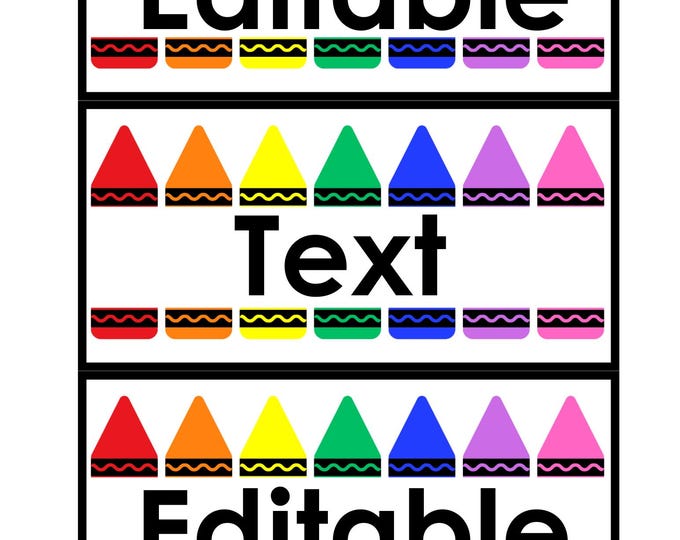 Crayon Cubby Label for Daycare or Prek, Editable in Canva - Etsy Canada