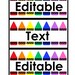 Editable Crayon Name Tags - Printable Classroom Desk Plates, Cubby Tags ...