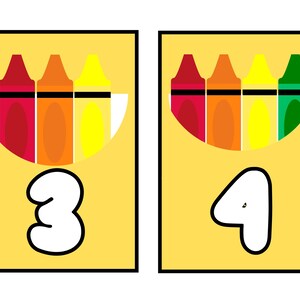 Crayon Numbers 1-10 Printable | Preschool Display | Early Learning ...