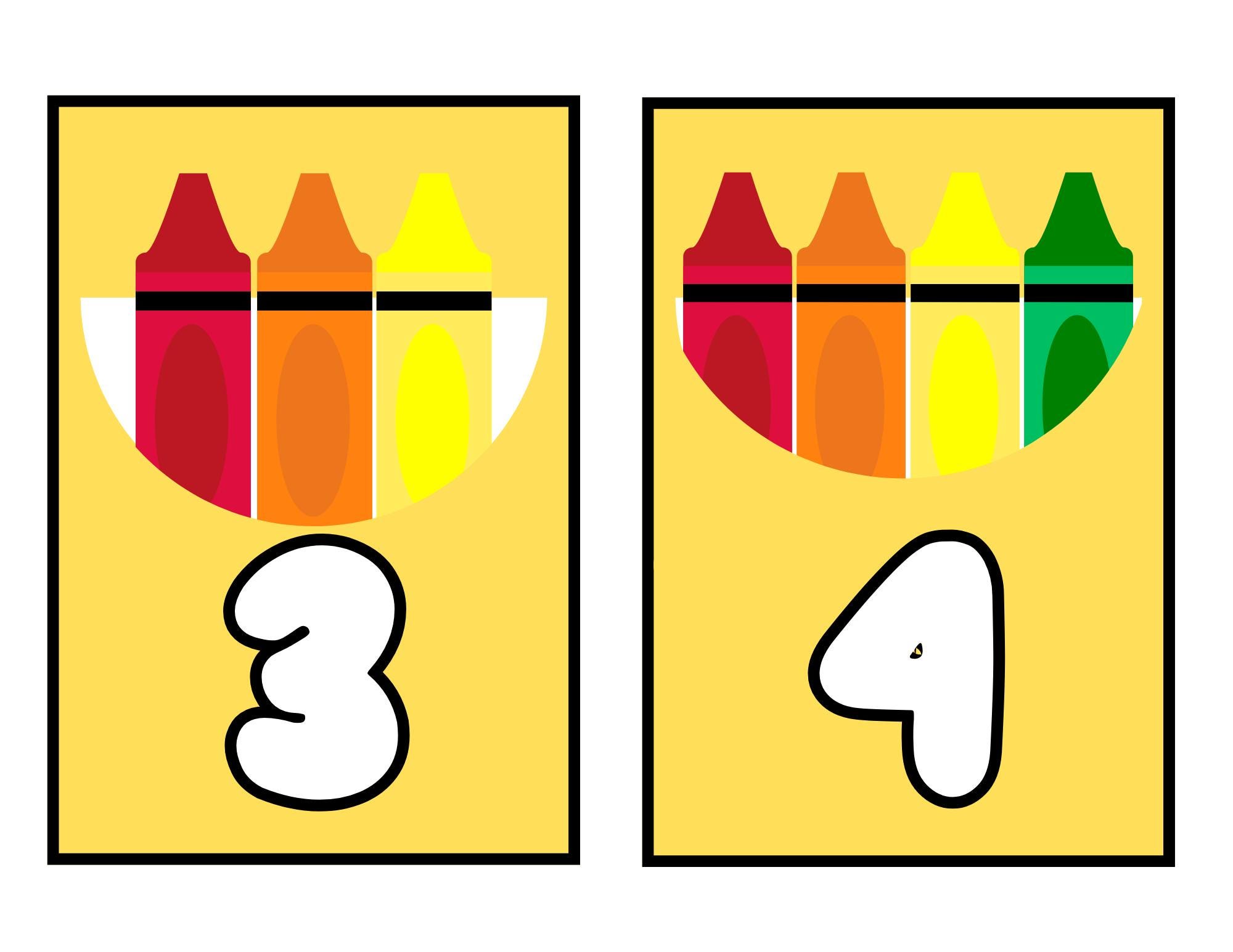 Crayon Numbers 1-10 Printable | Preschool Display | Early Learning ...