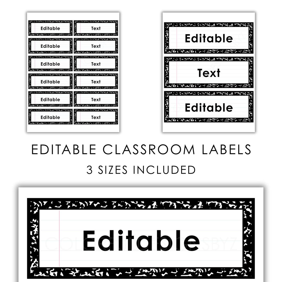Editable Classroom Labels, Desk Nameplates, Bin & Supply Labels - Etsy