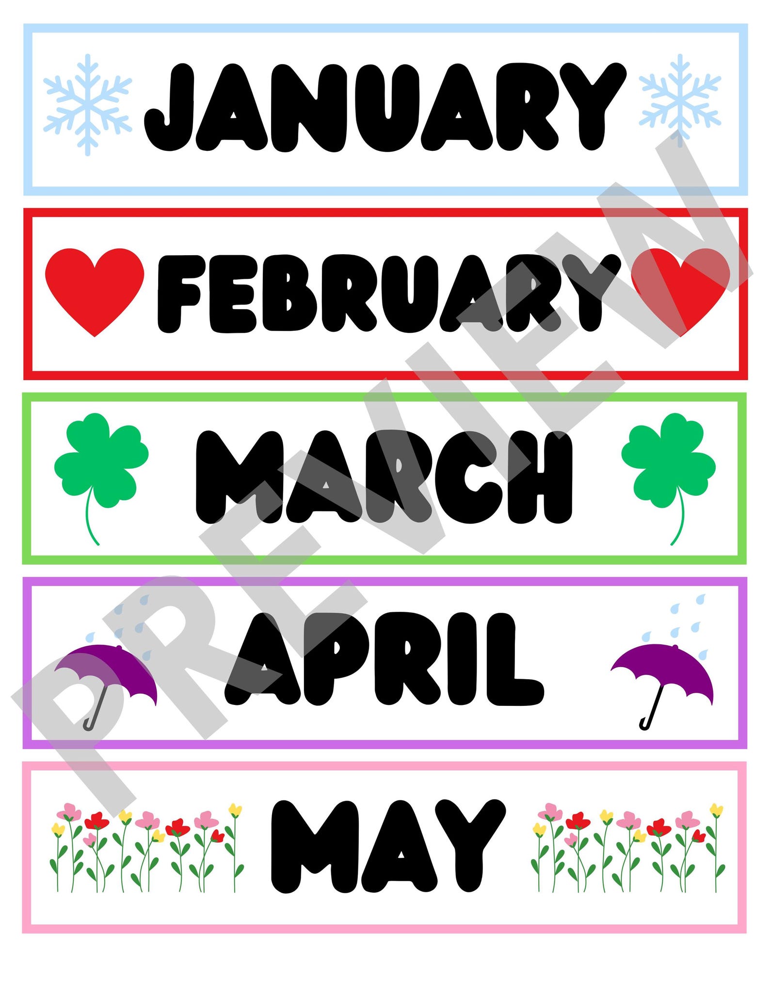 English & Spanish Days and Months Posters – Printable Classroom Decor ...