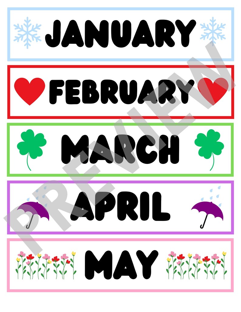 English & Spanish Days and Months Posters – Printable Classroom Decor ...