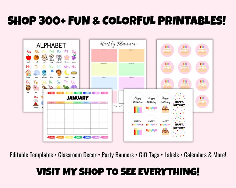 Alphabet Flashcards - Printable PDF & Fully Editable Canva Template - Etsy