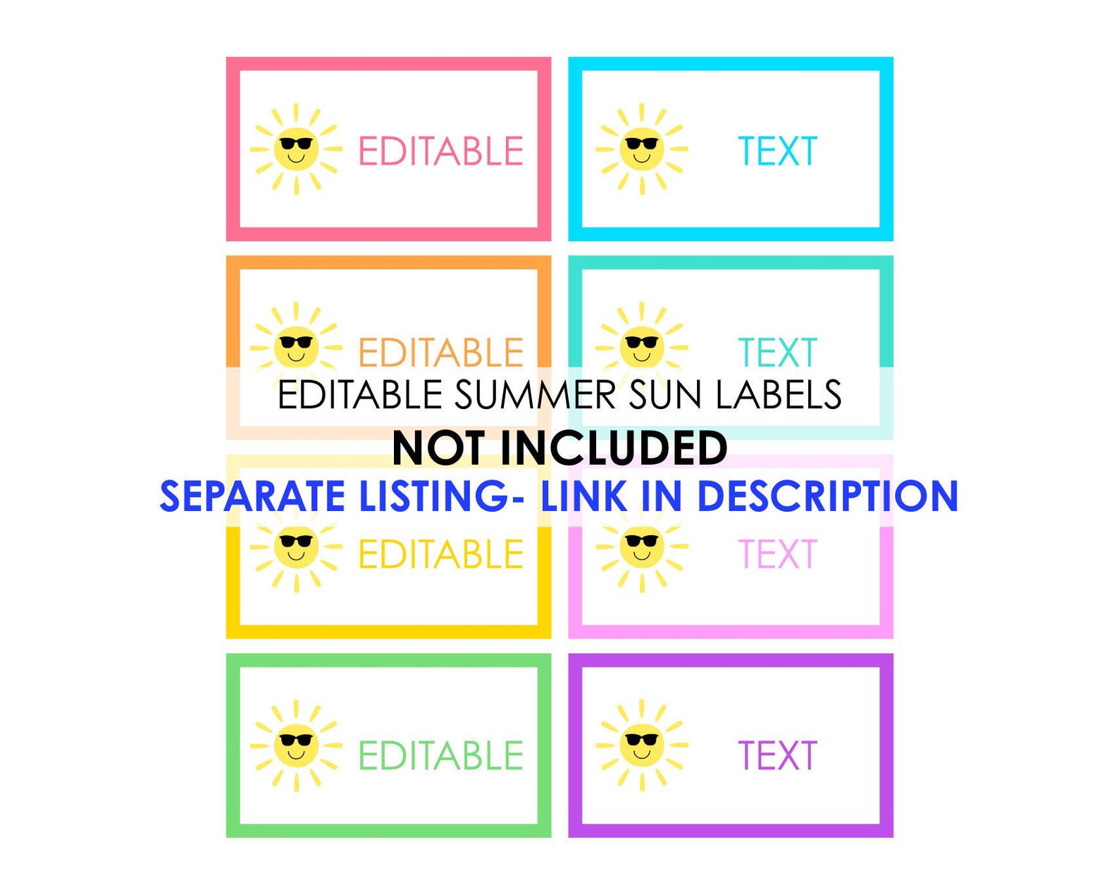 Hello Summer Banner Printable – 8.5x11 PDF, 5x7 Inch Flags, Ready to ...