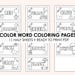 Coloring Pages Printable | 11 Colors Half Sheets | Learning Colors and ...