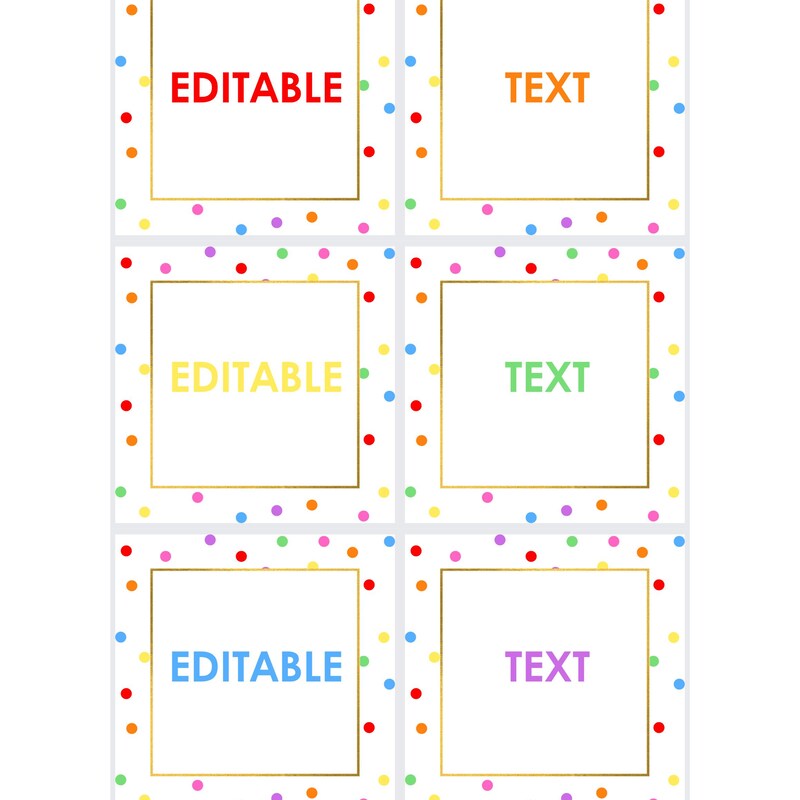 Polka Dot Labels - Etsy