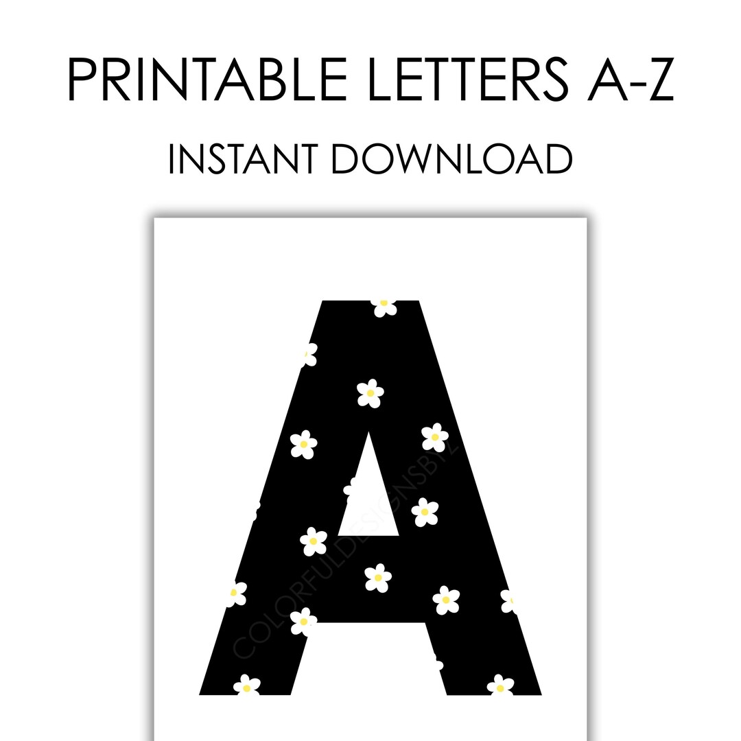 Daisy Bulletin Board Letters A–Z | Printable Classroom Decor - Etsy